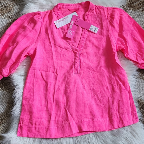 Lilly Pulitzer | Tops | Lilly Pulitzer Roxie Pink Maleigh Elbow Sleeve ...